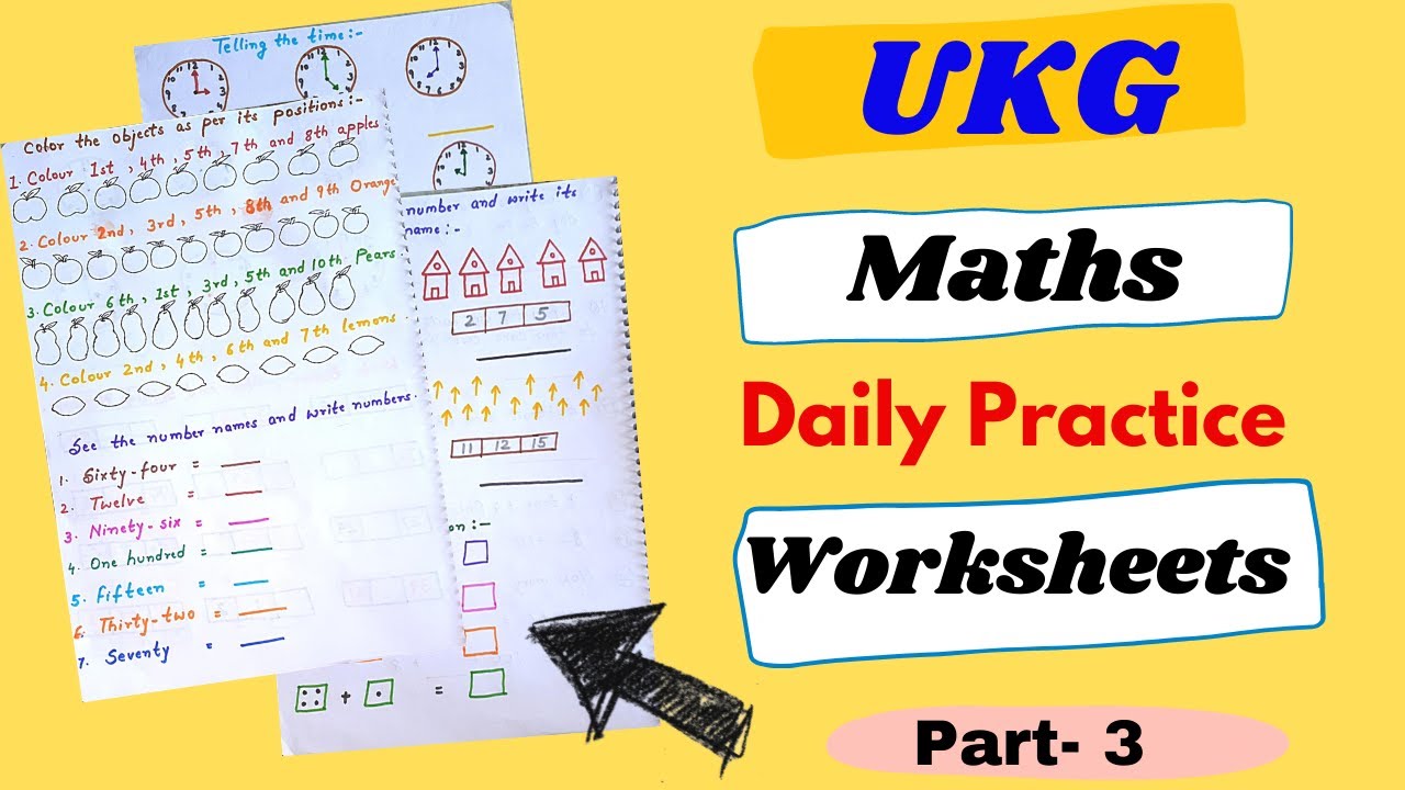 UKG Maths Worksheets| UKG Math Daily Practice Worksheets| Math ...