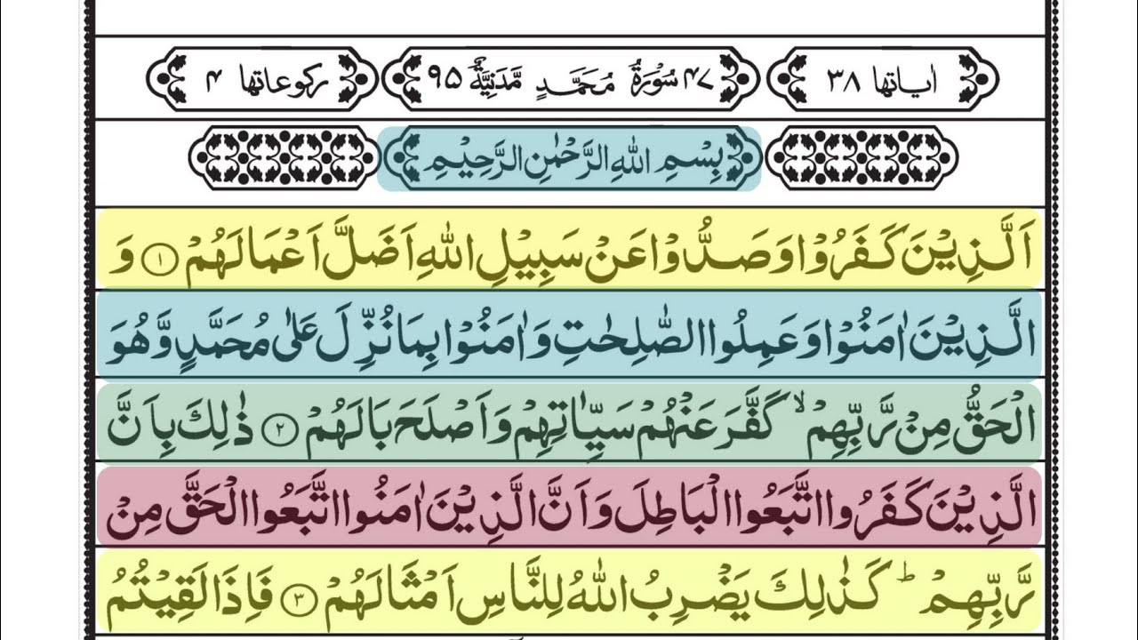 Surah Muhammad Full || surah Muhammad Recitation with Arabic text (HD ...