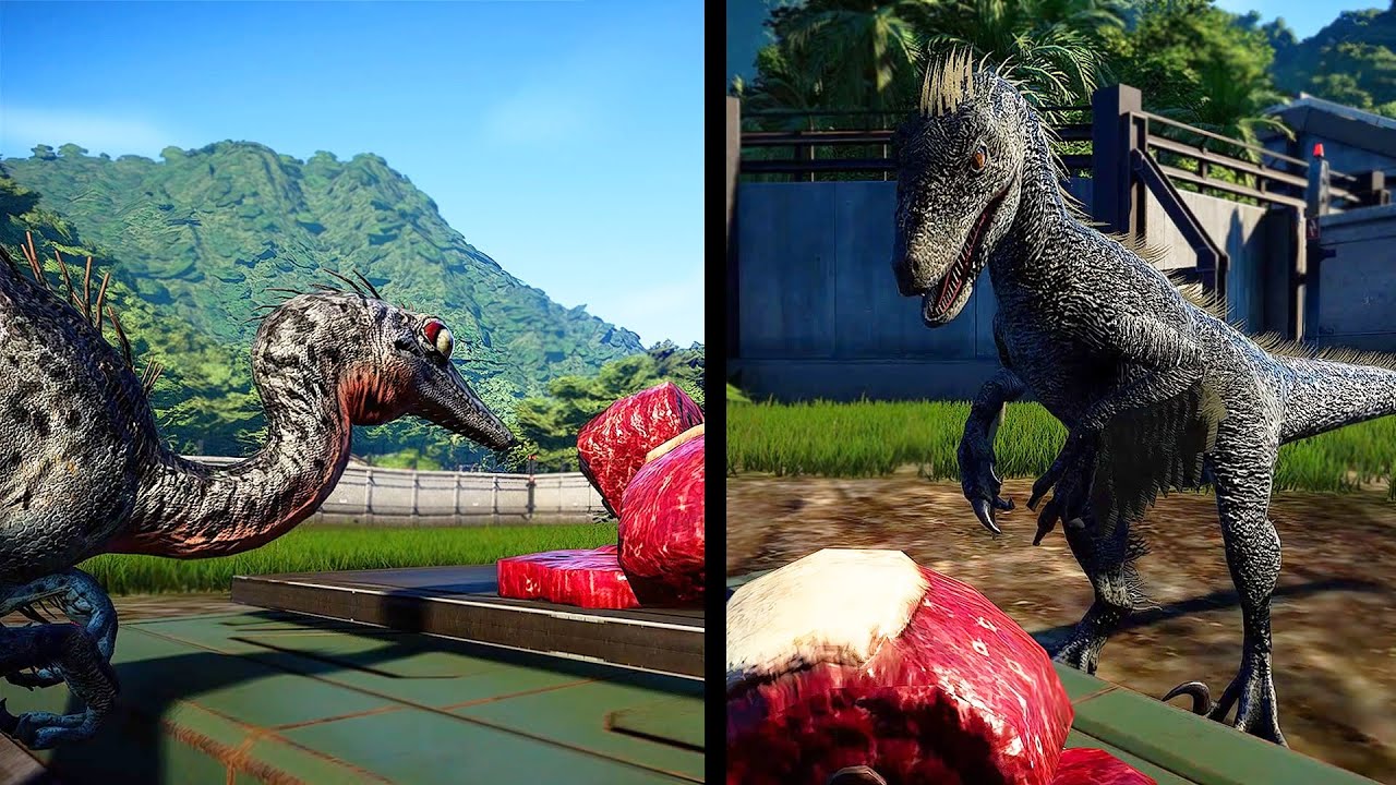 Feathered Blue Vs Troodon | Fight & Breakout 🌍 Jurassic World Evolution ...