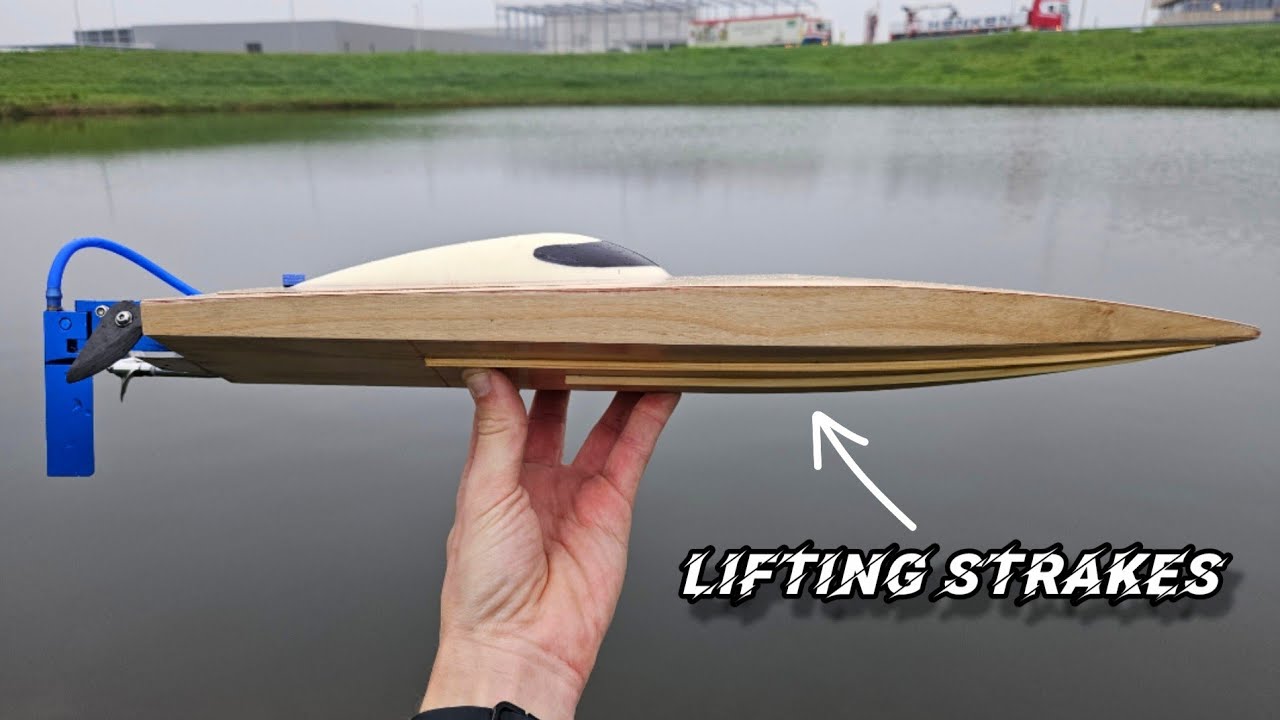DIY RC boat: Is adding lifting strakes an improvement? - YouTube