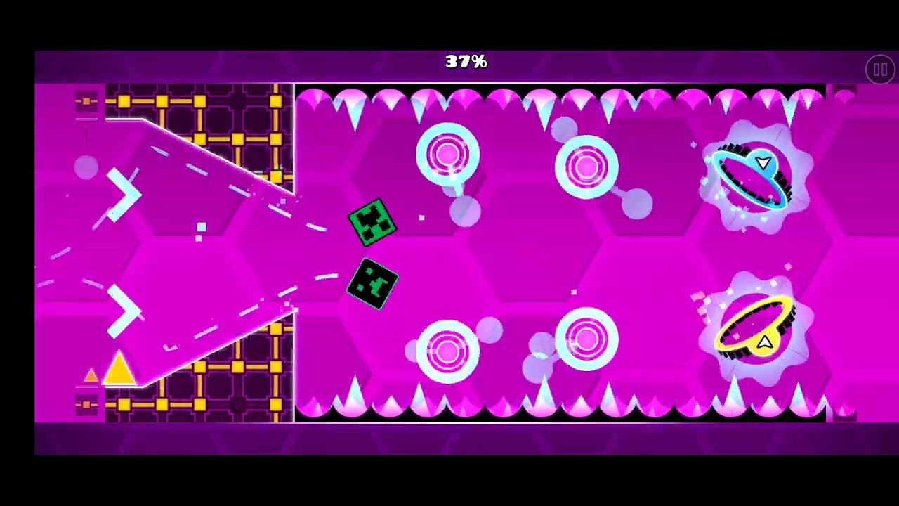 Geometry Dash || Level 16: Hexagon Force || 100% Complete - YouTube
