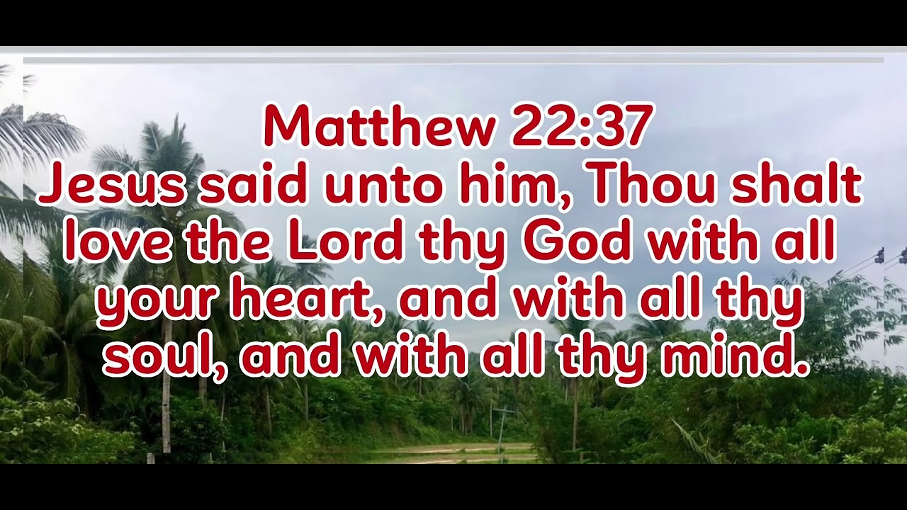 Bible verse / Matthew 22:37 - YouTube