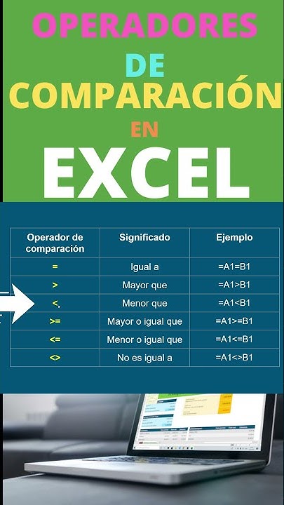 OPERADORES DE COMPARACIÓN EN EXCEL #Shorts - YouTube