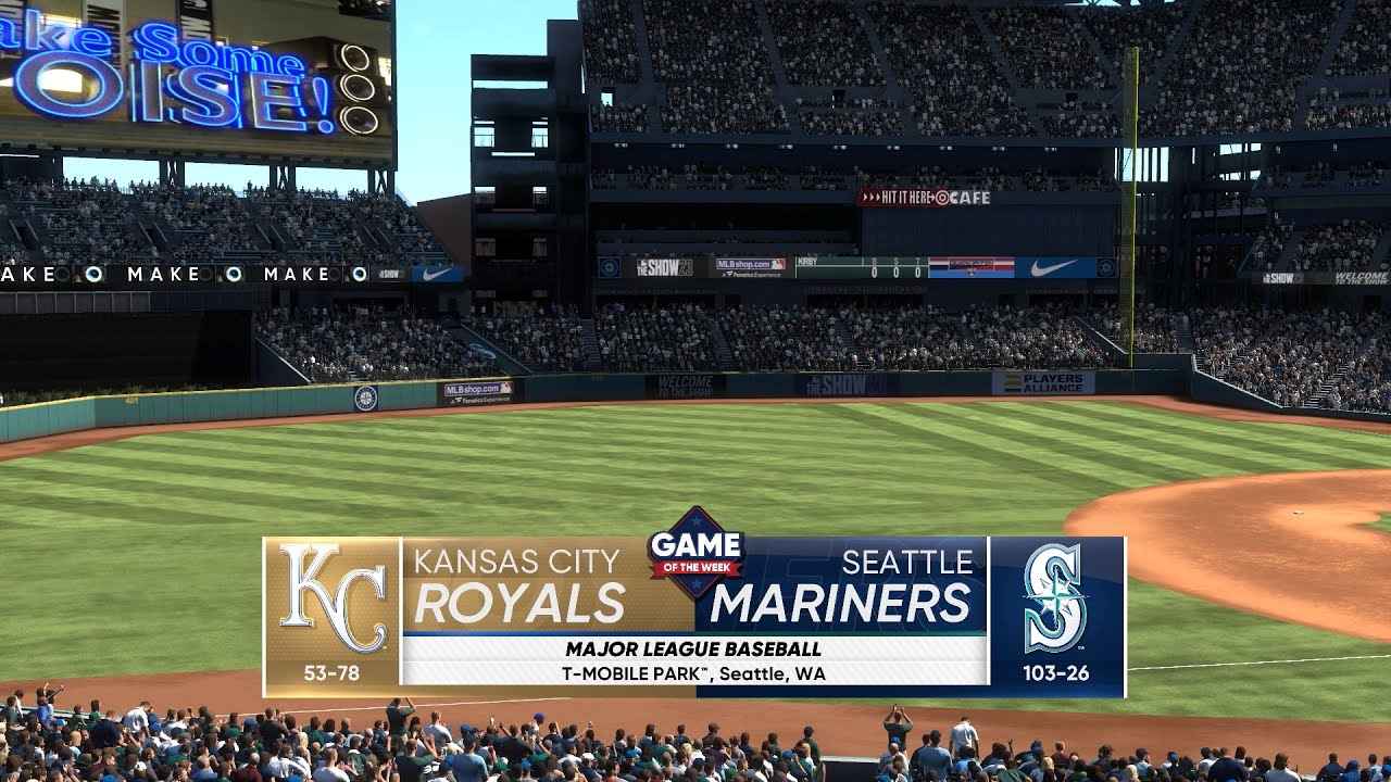 Kansas City (53-78) @ Seattle (103-26) | Regular Season [#130] | MLB The Show 23 Gameplay - YouTube