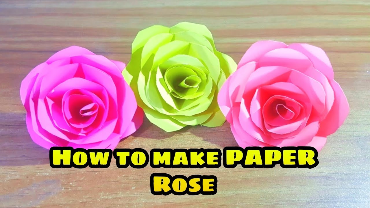How to make paper Rose |Paper Rose | Rose Paper | By Ratul Paper Crafts ...