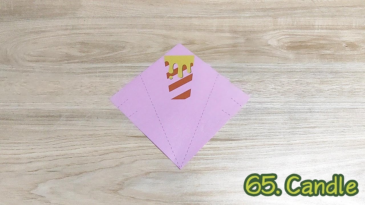 65. Candle - How to make an Origami Candle - YouTube