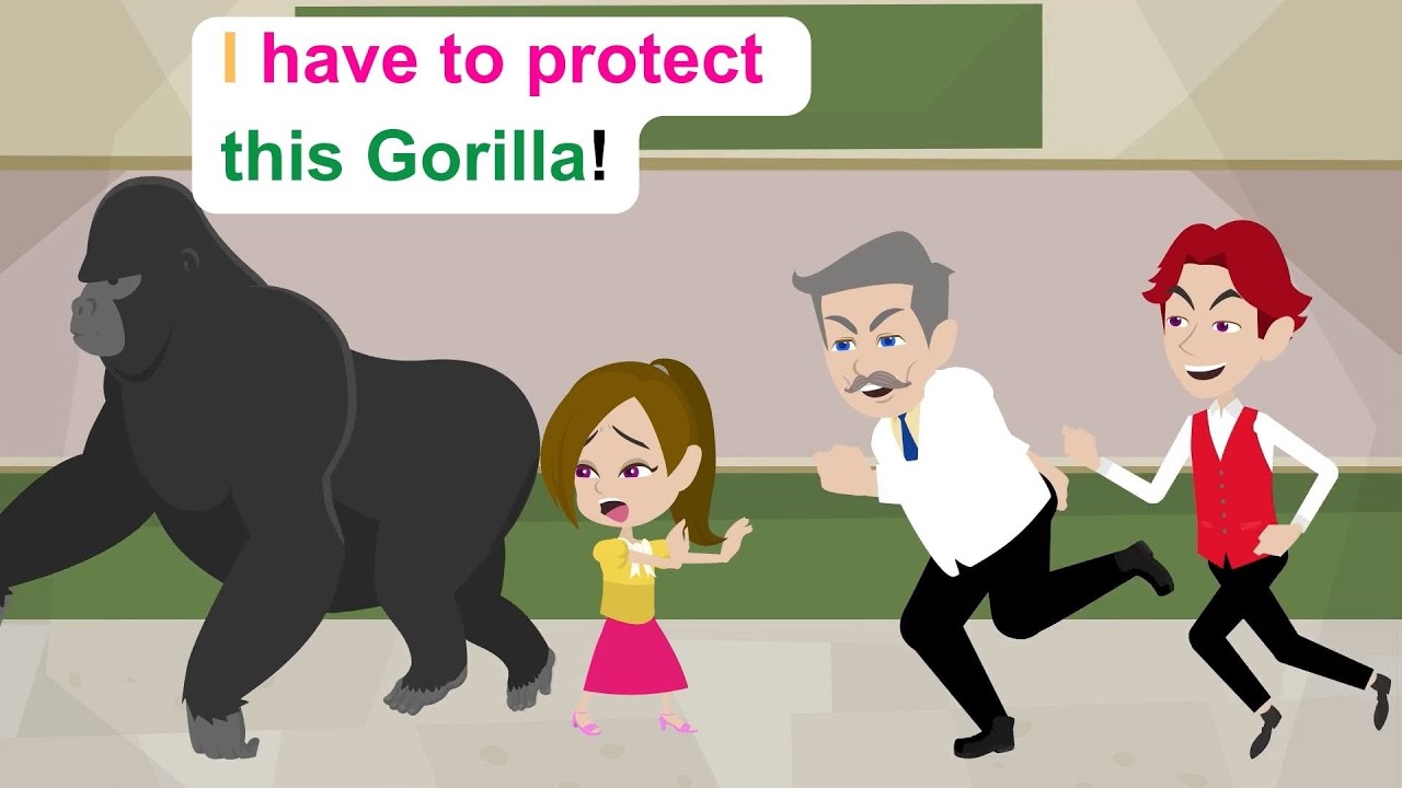Ella protects an escaped Gorilla - Comedy Animated Story - Ella English ...