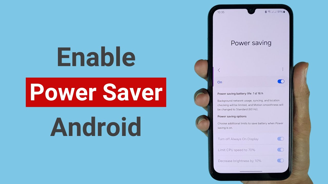 How to Enable Power Saving Mode on Android - YouTube