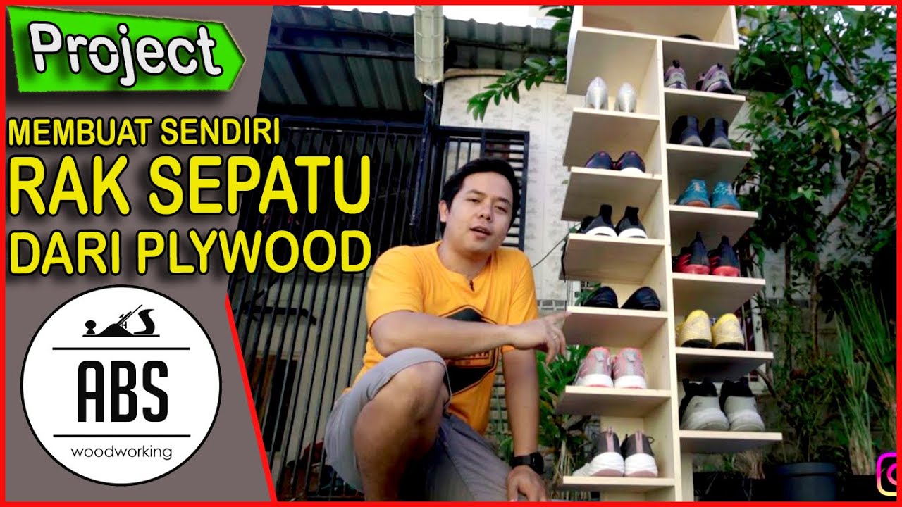 MEMBUAT RAK SEPATU DARI PLYWOOD LANGSUNG FINISHING CLEAR GLOSS - YouTube