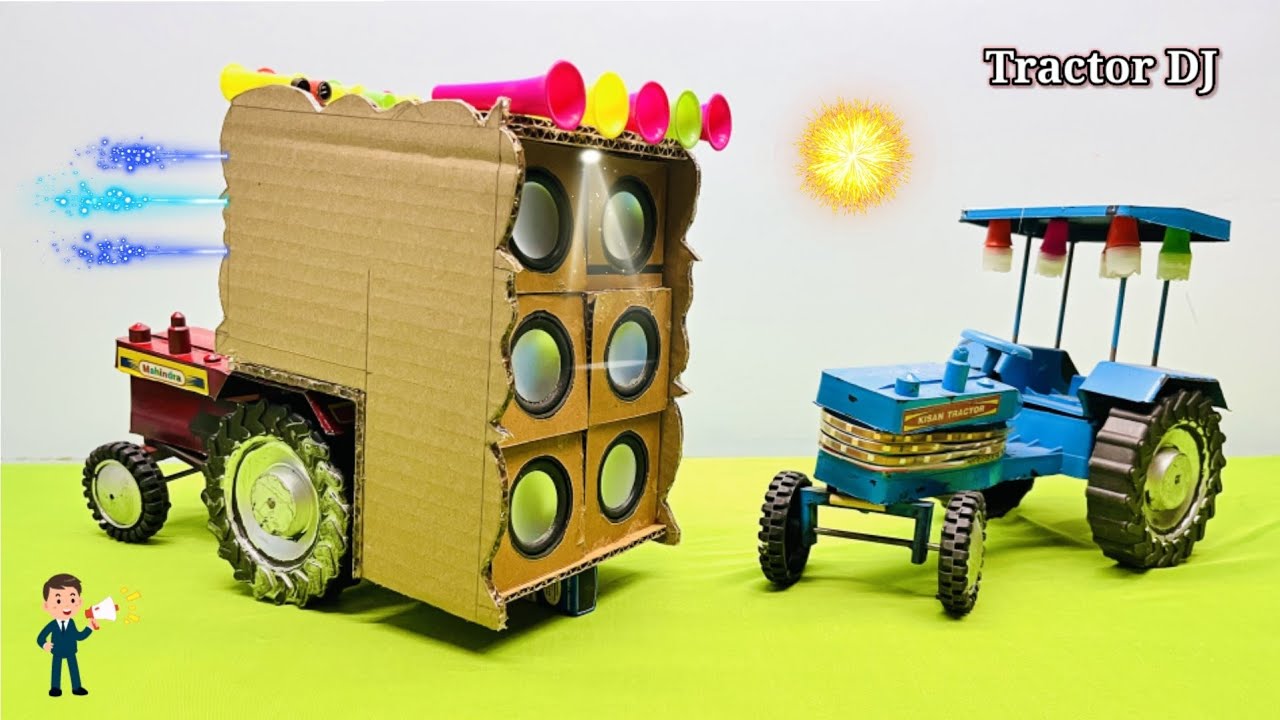Small tractor dj setup part 1 | cardboard dj tractor loading | mini ...