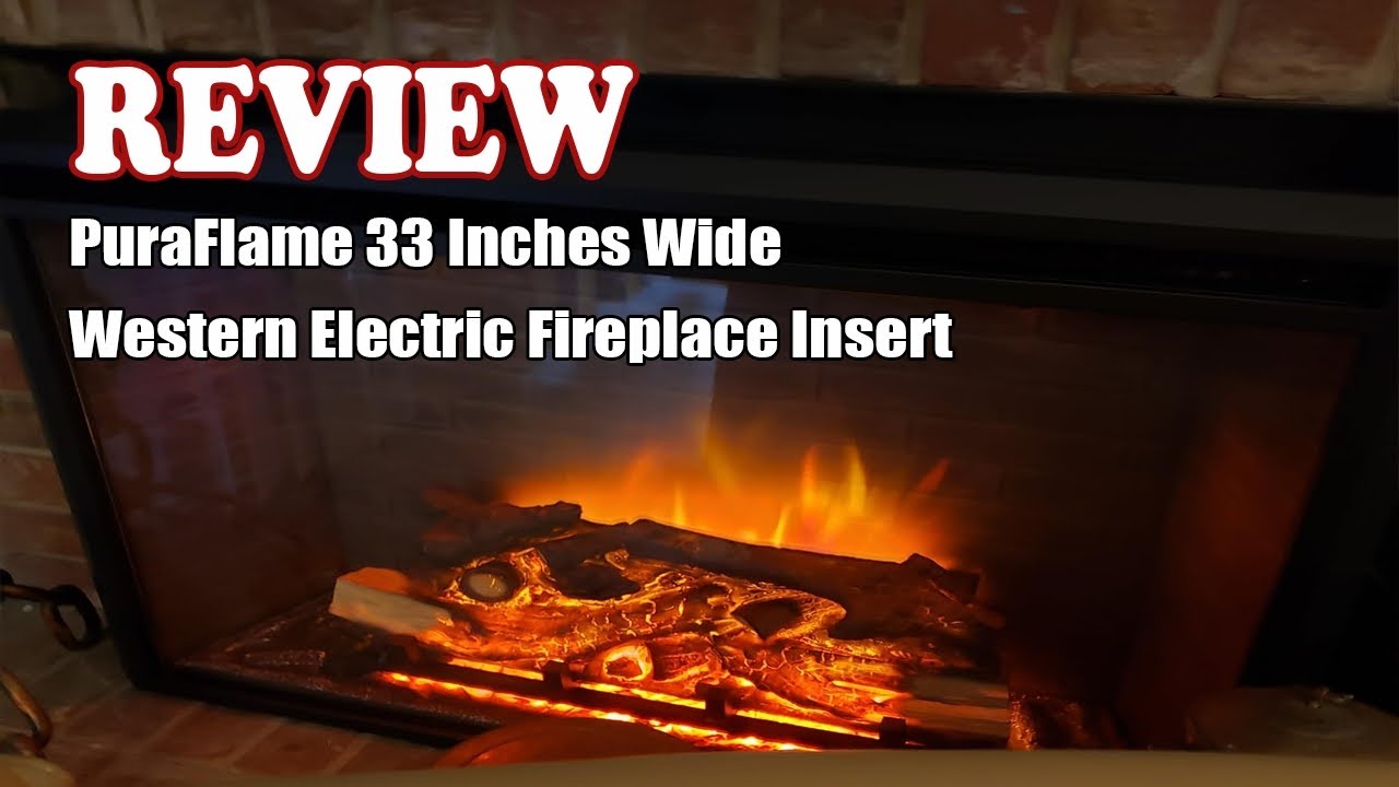 PuraFlame 33 Inches Wide Western Electric Fireplace Insert Review - See ...