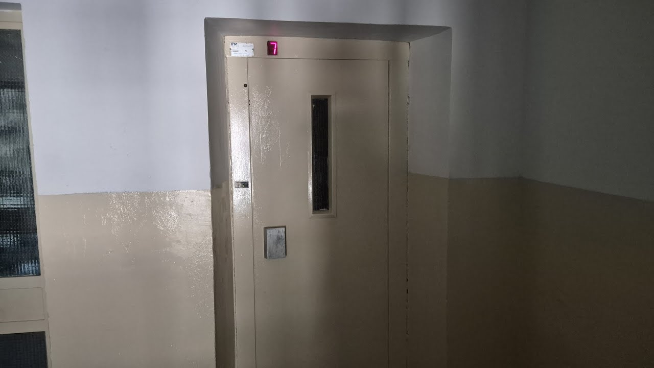 Epic early 90s IFMA 2-speed traction elevator @ Bulevardul Callatis, bl ...