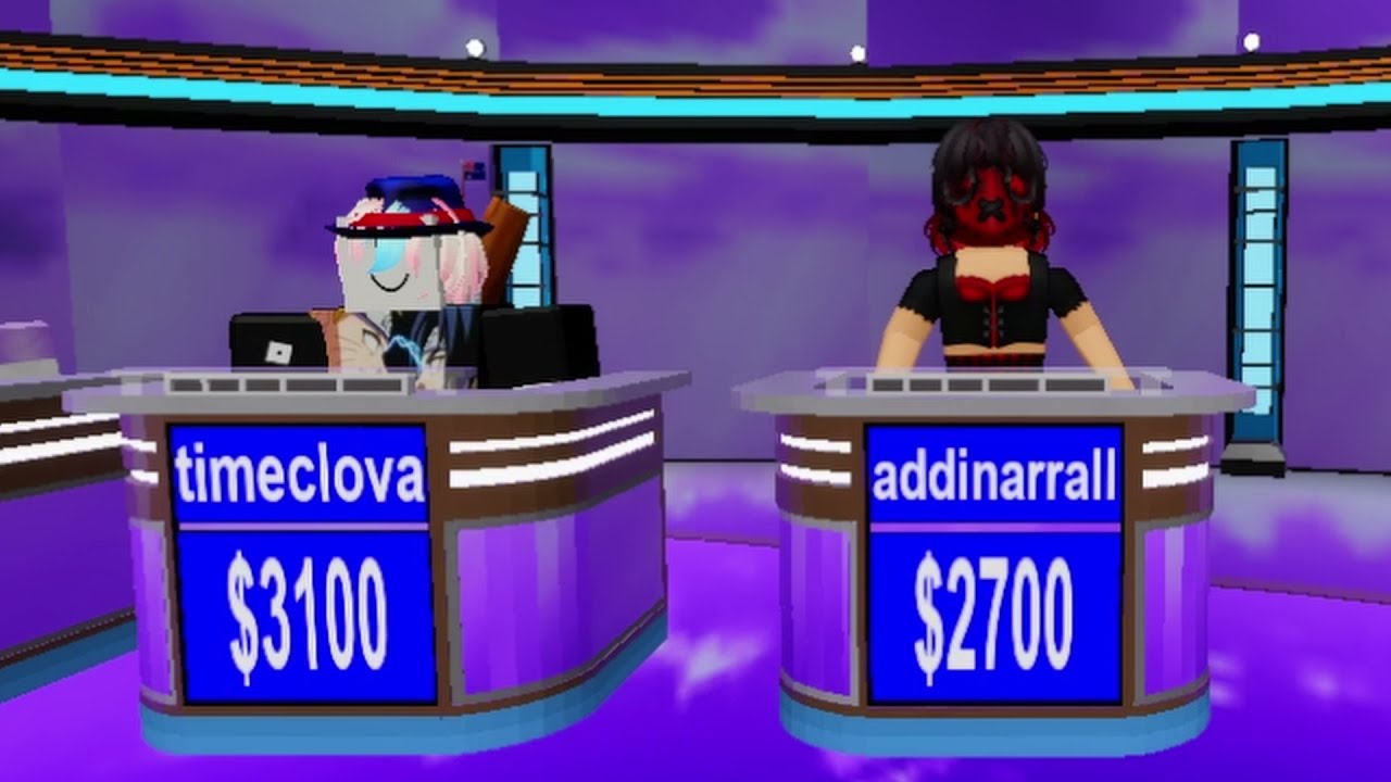 we compete in roblox jeopardy... for a prize. - YouTube