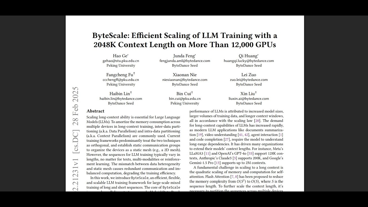 ByteScale: Efficient Scaling of LLM Training with a 2048K Context ...