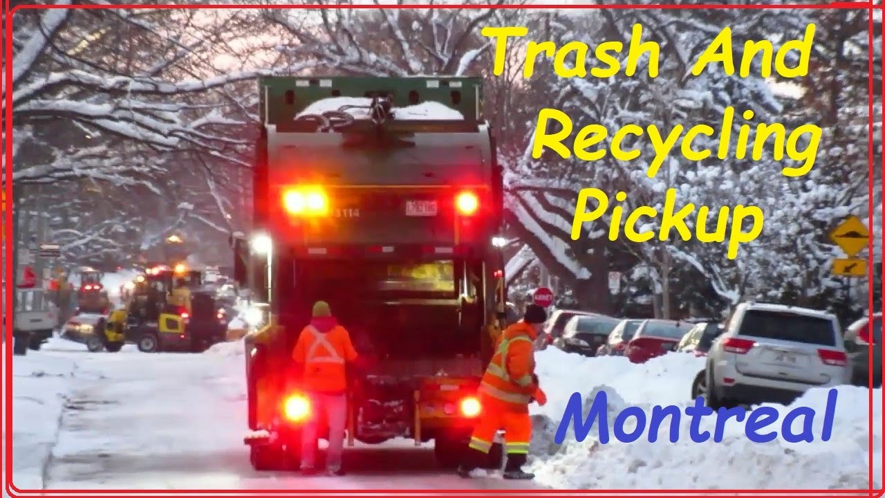 TRASH & RECYCLING PICKUPS IN MONTREAL QUEBEC CANADA - YouTube