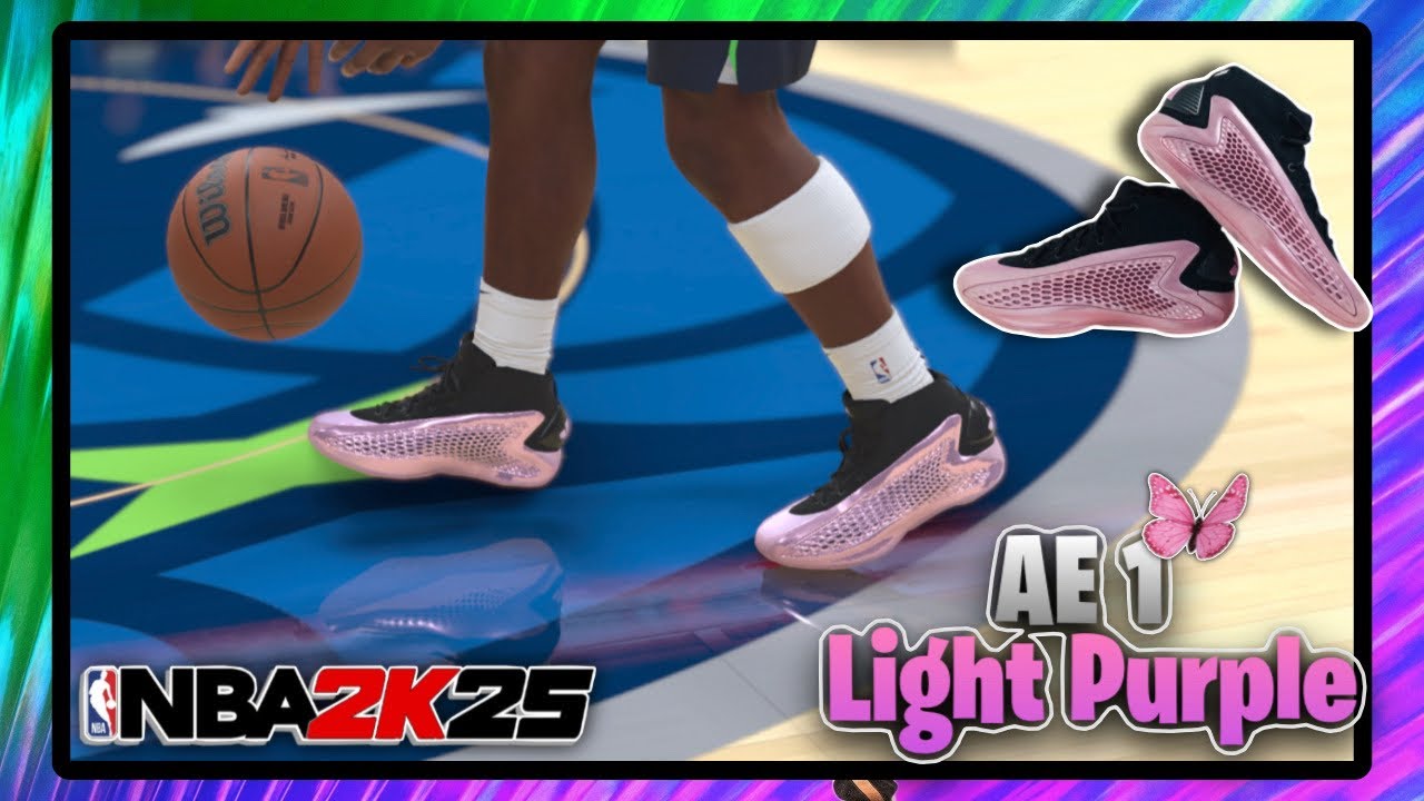 NBA 2K25 Shoe Creator - AE 1 “Light Purple” - YouTube
