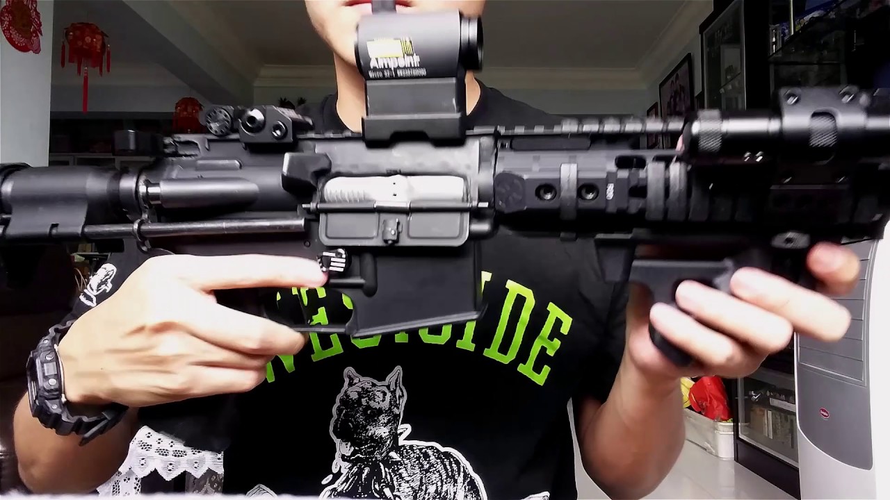 PDW Mods done on a Taidi plastic toy M4 rifle - YouTube