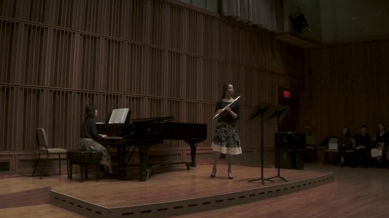 Ibert Concerto movement 2 Lydia Perry flute, Chikako Sloan flute - YouTube