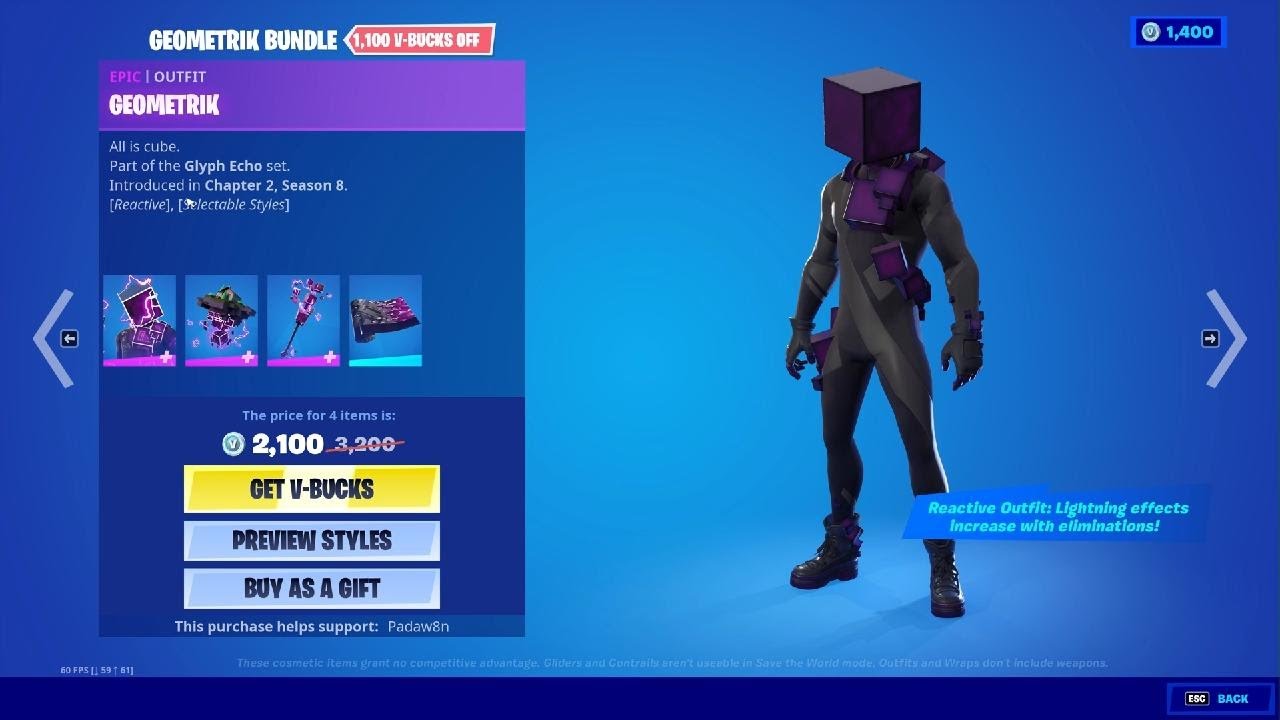 FORTNITE KEVIN THE CUBE SKIN IS HERE! | October 2nd Item Shop Review ...