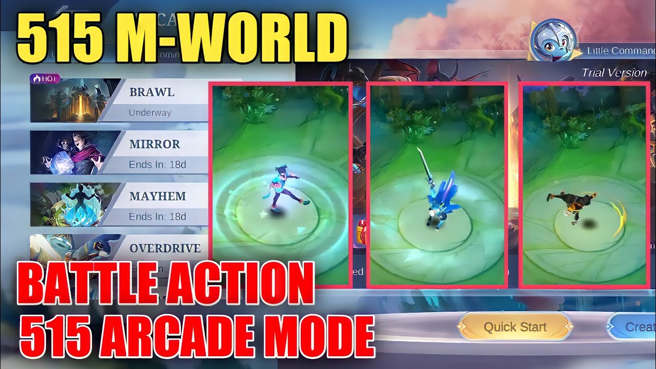 MLBB NEW UPDATE | UPCOMING 515 M-WORLD BATTLE ACTION & 515 ARCADE MODE ...