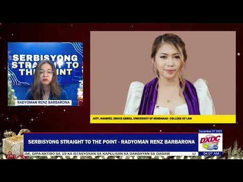SERBISYONG STRAIGHT TO THE POINT uban sir Radyoman Renz Barbarona kang Atty. KHARREL GRACE ABREA ...