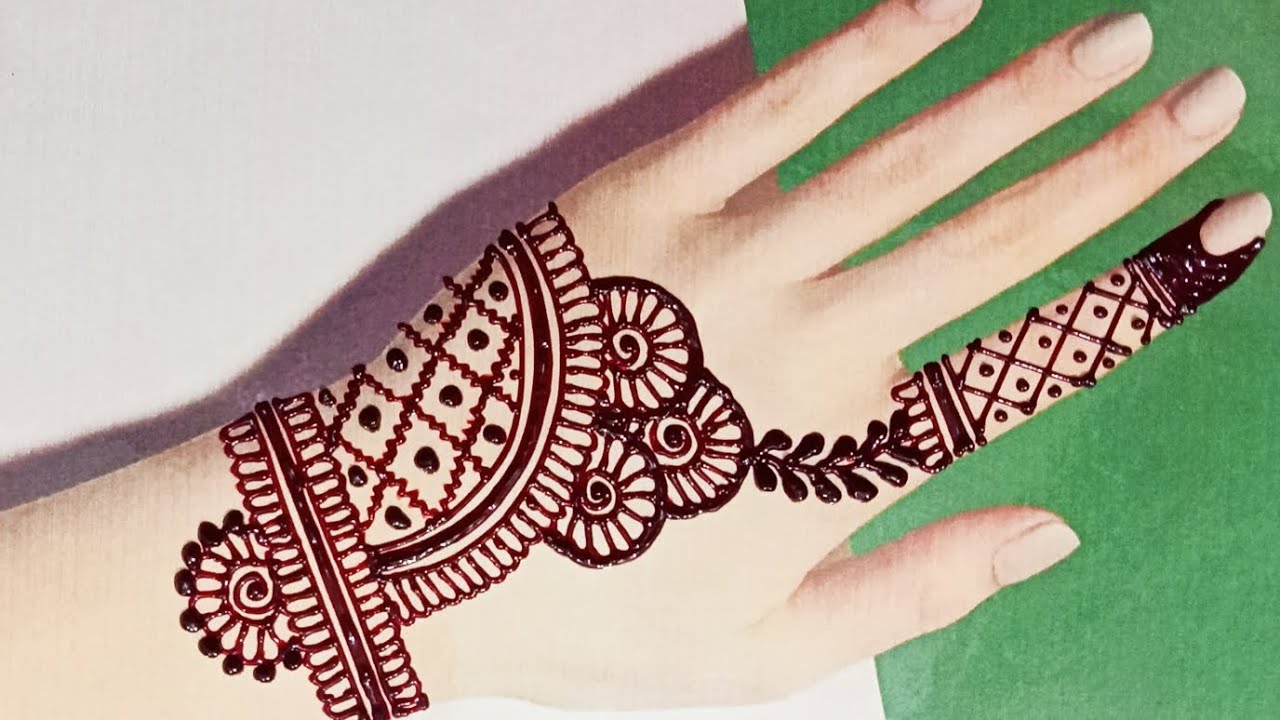 Beautiful back hand mehedi design for 2024 👌simple & easy mehedi tricks ! stylish Mehedi design ...