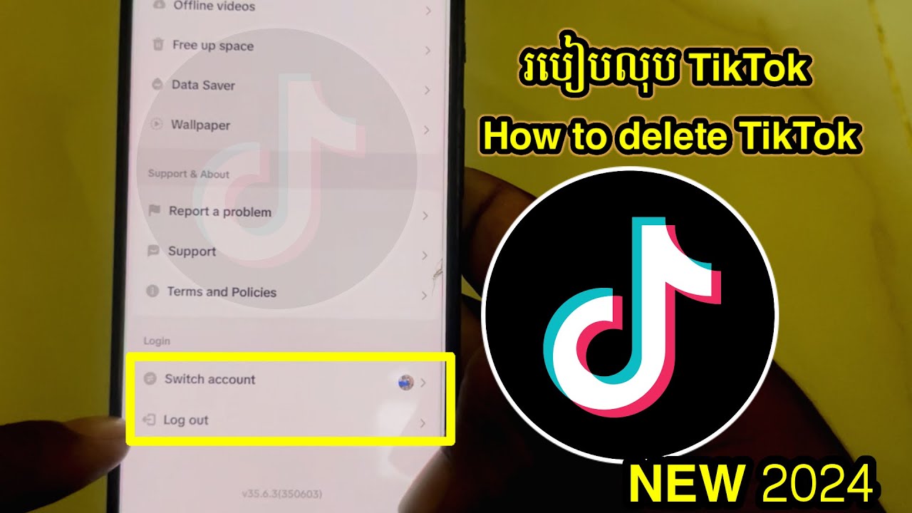 How to delete TikTok , របៀបលុប TikTok / Eang sarin/eng sarin/make money ...