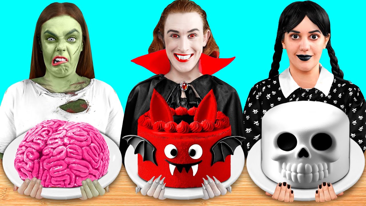 Wednesday vs Vampire vs Zombie Cooking Challenge by 4Fun Challenge ...