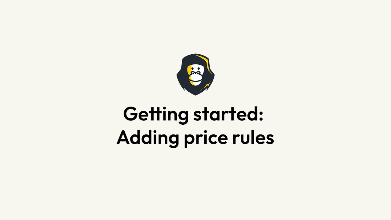 Getting started - Adding price rules - YouTube