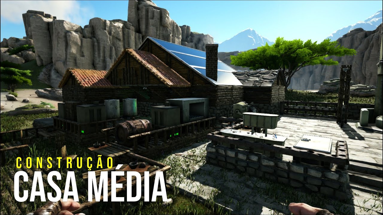 COMO construir uma CASA MÉDIA no Ark PVE - YouTube
