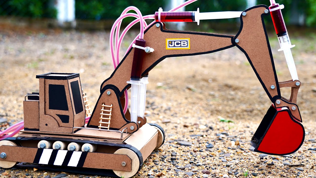The Ultimate Project: Making a JCB Excavator from MDF & Cardboard - YouTube