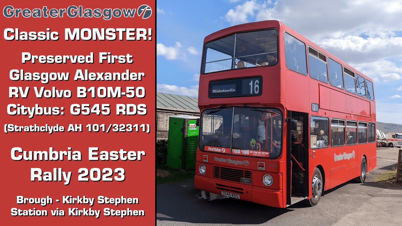 Preserved First Glasgow Alexander RV Volvo B10M-50 Citybus: G545 RDS ...