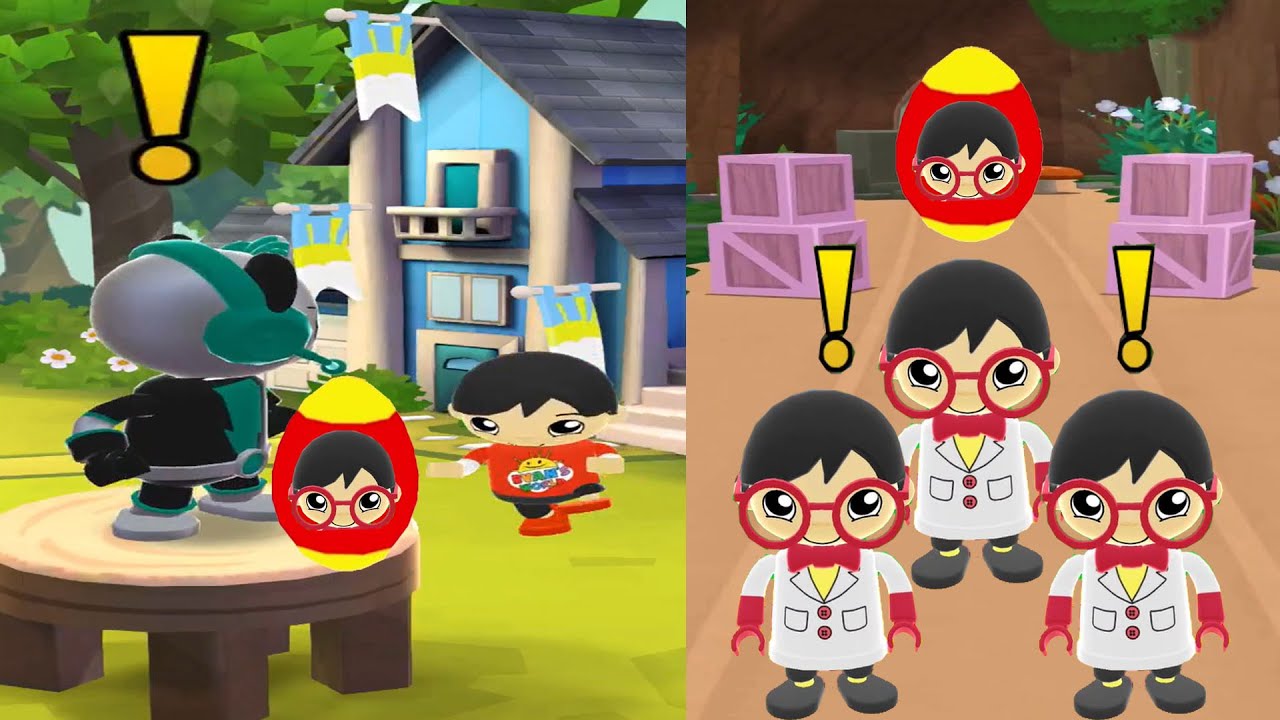 TAG WITH RYAN ZOOLOGIST RYAN VS SPY ROBO PANDA EGG SURPRISE UPDATE ...
