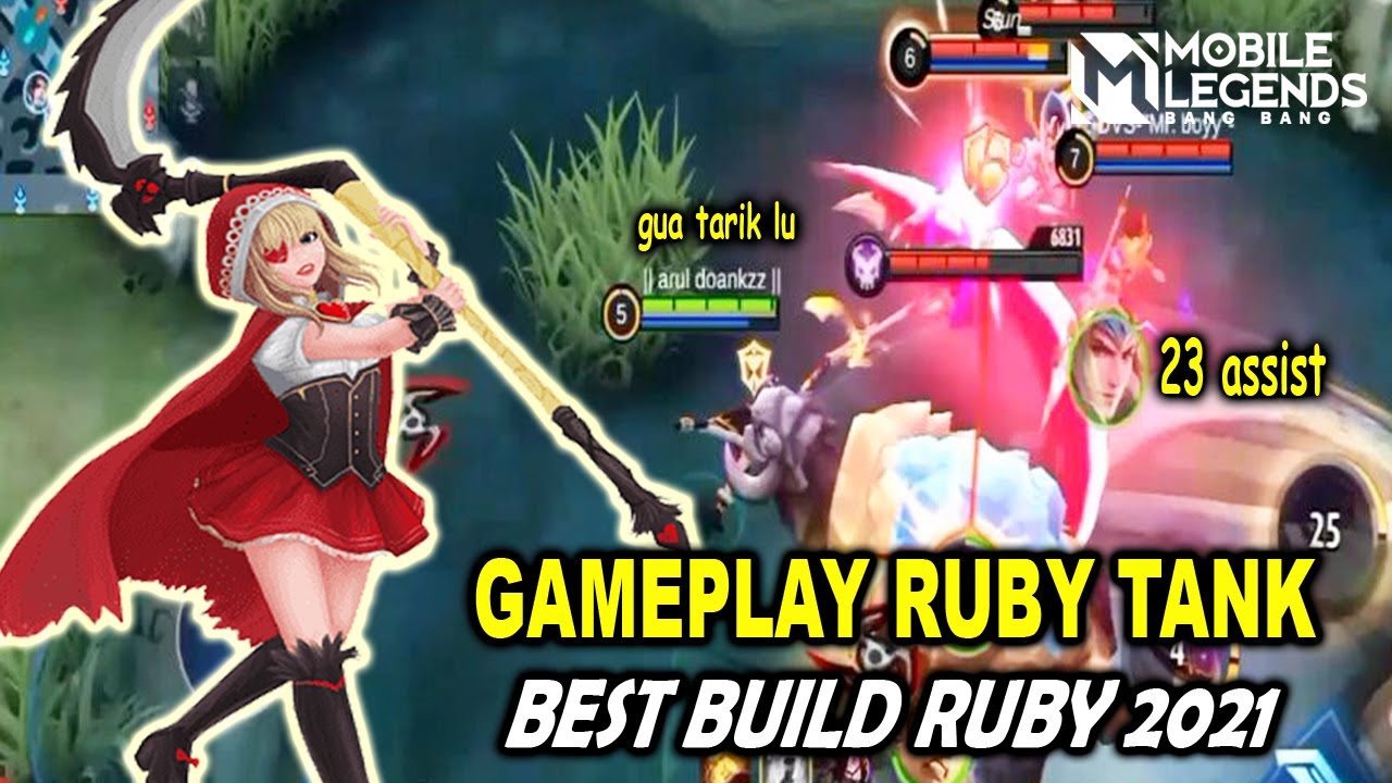 GAMEPLAY RUBY TANK, BEST BUILD RUBY 2021 - MOBILE LEGENDS - YouTube