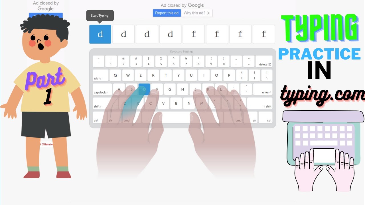 Typing Practice in Typing.com part-01 - YouTube