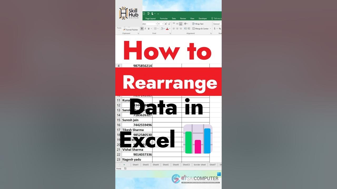 How to Rearrange Data in Excel, Excel में Data को Easily Re-arrange करें!🔄Quick & Easy Tips💡# ...