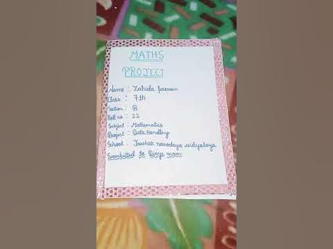 Class 7th project (Data handling) Maths - YouTube