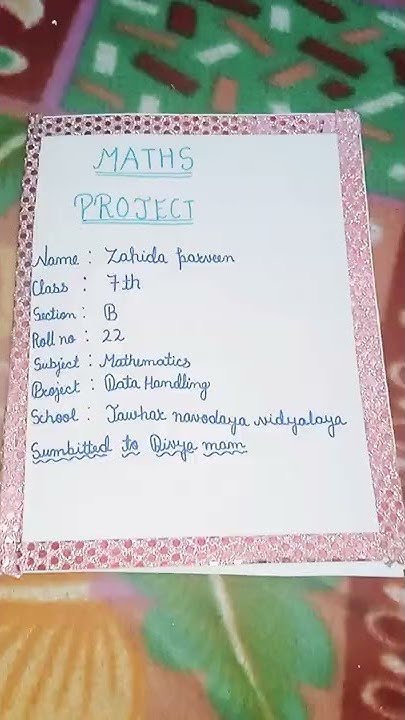 Class 7th project (Data handling) Maths - YouTube
