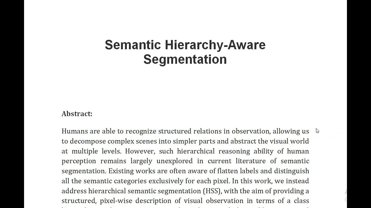 Semantic Hierarchy Aware Segmentation - YouTube