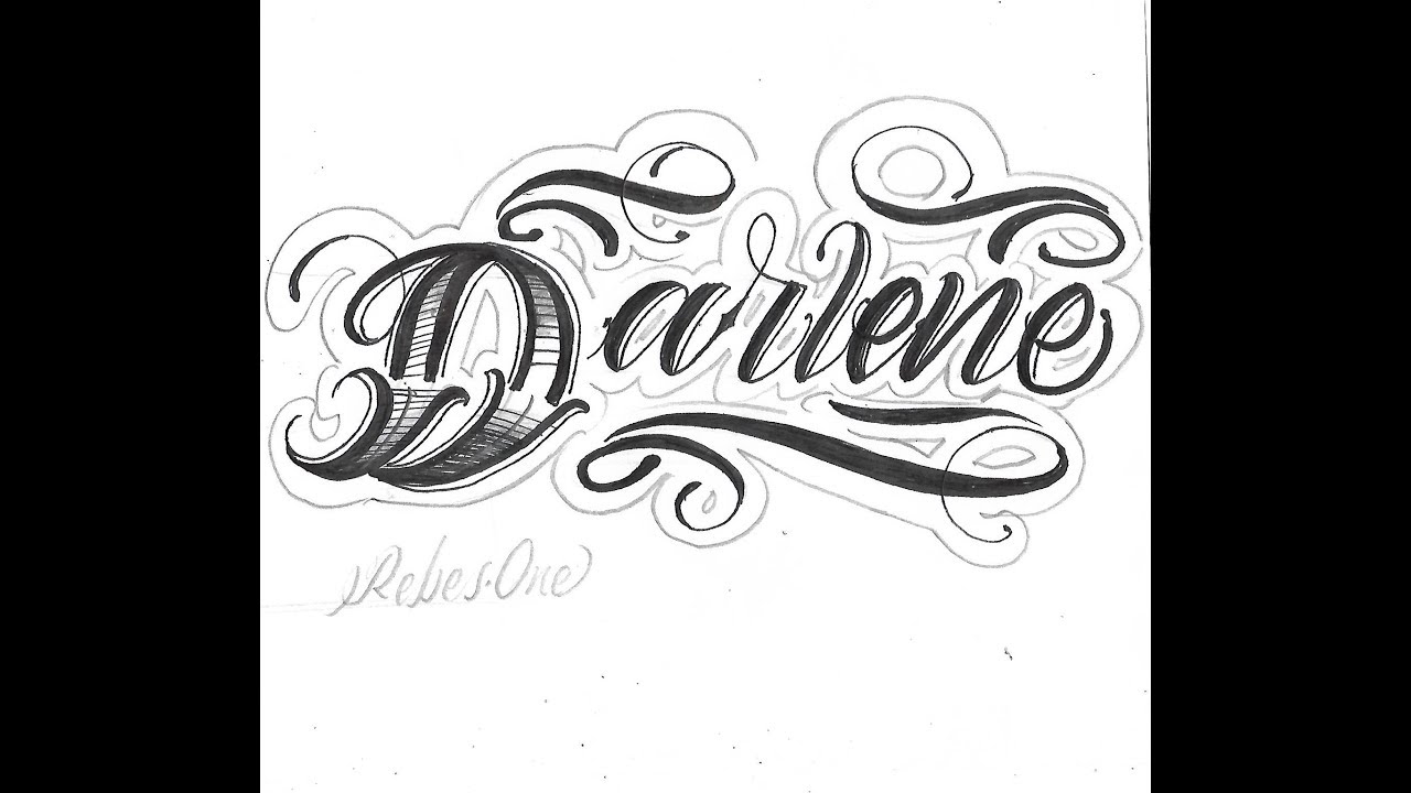 Letras para tatuar"DARLENE" DRAWING CHICANO LETTERING/calligraphy ...