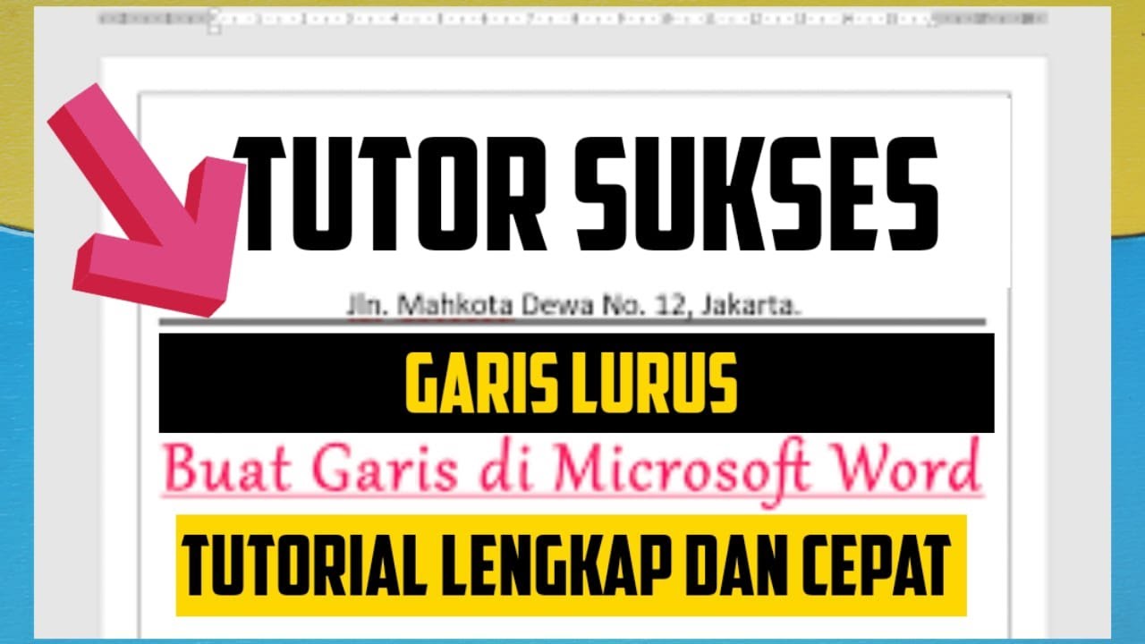 4 Cara membuat Garis Horizontal / Lurus di Microsoft word ( 2021 ...