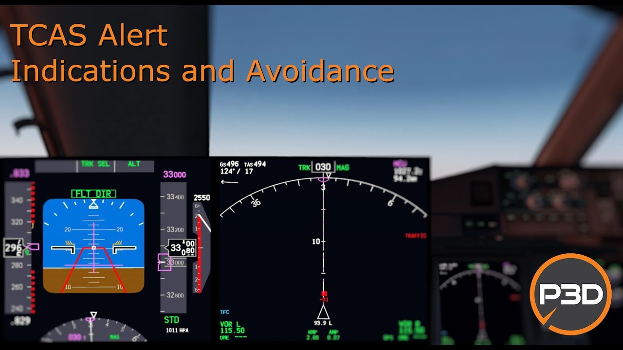 [P3D] TCAS RA Alert / Traffic Avoidance Manoeuvre / PMDG 777-300ER ...