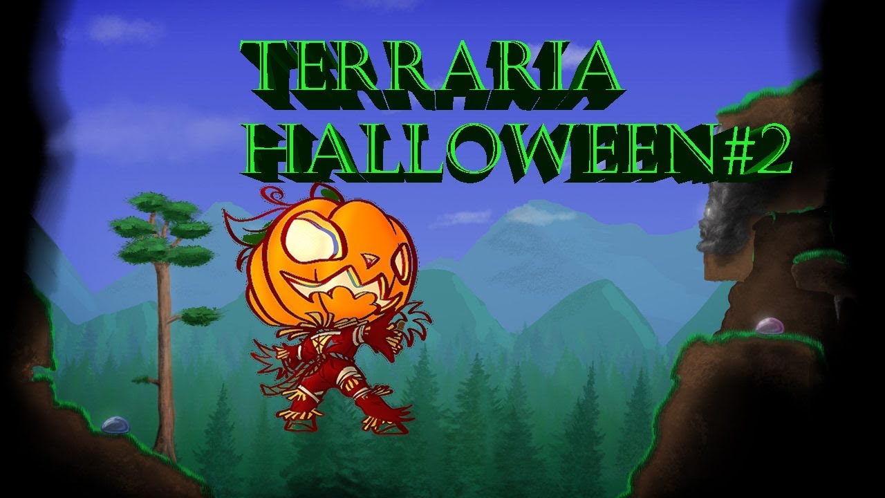 Terraria halloween lets play#2 a good base - YouTube