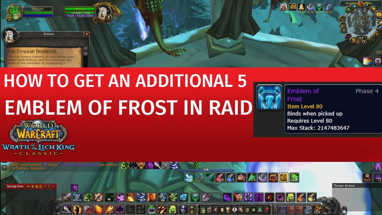 How to get an additional 5 Emblem of Frost in raid WotLK Classic Wrath ...