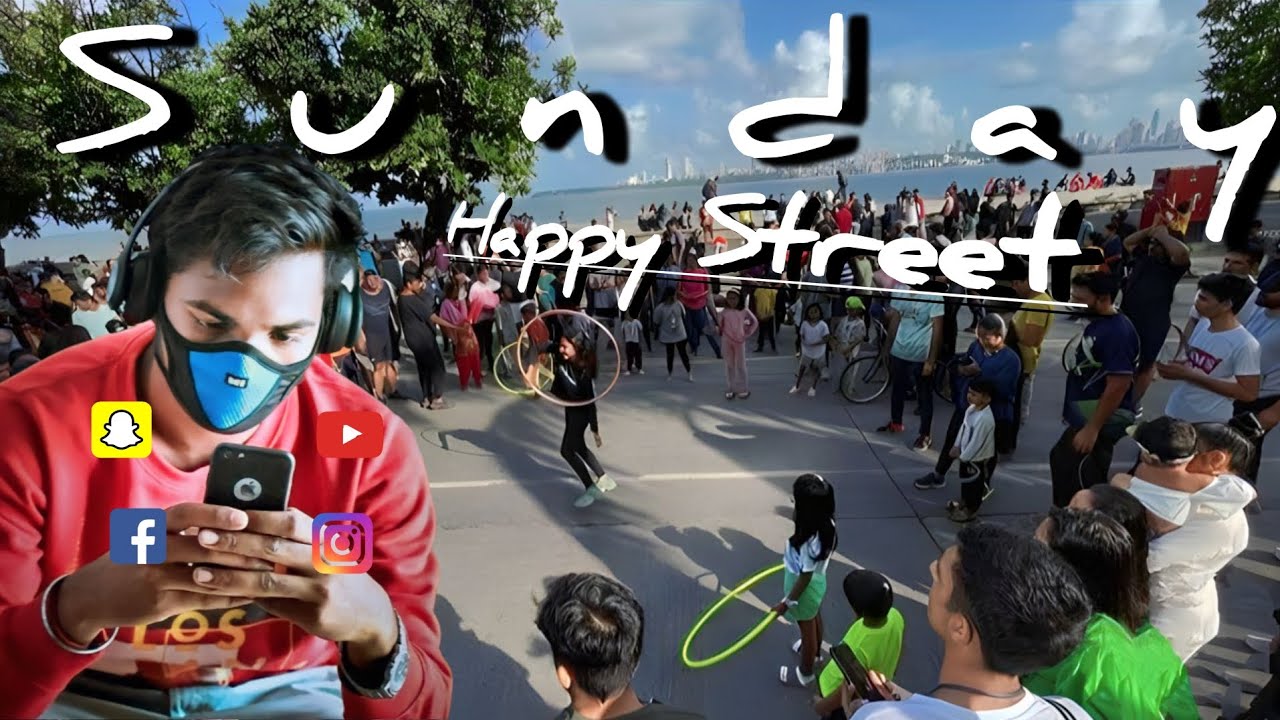 Marine Drive Mumbai || Sunday Happy Street🎤🕺 || Fun Day - YouTube