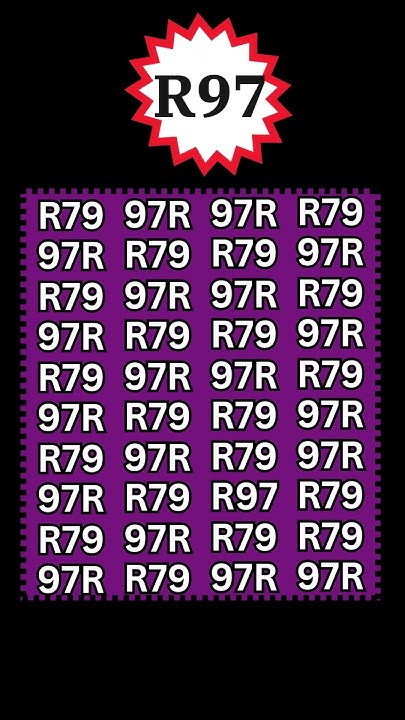 ⏰Only 7% spot R97 in 7 seconds!⏰Are you one of them 🙋 - YouTube