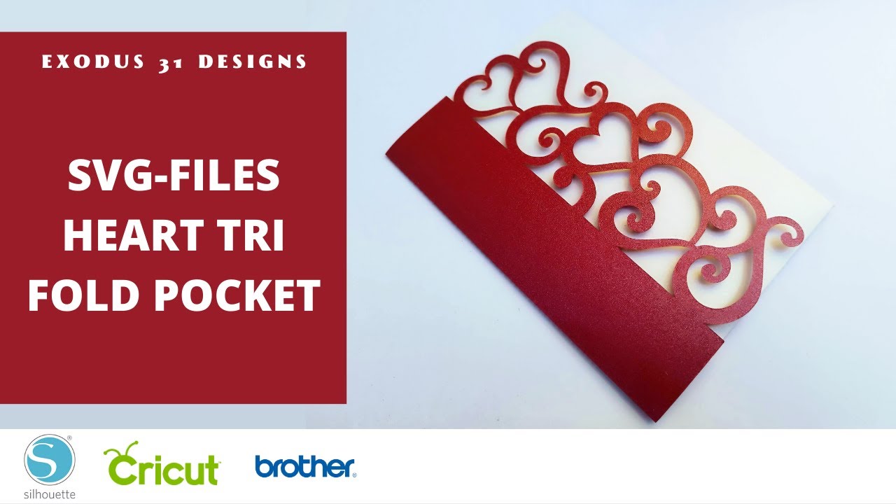 Tri Fold Pocket Card Hearts - YouTube