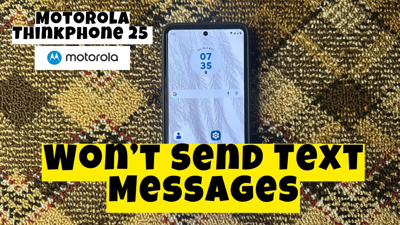 How to Fix If Motorola ThinkPhone 25 Won’t Send Text Messages - YouTube