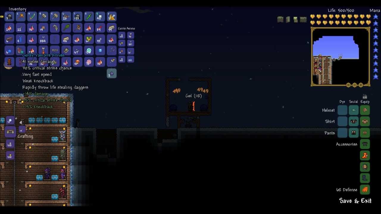 Terraria 1.2 - How to make a Slime/Gel farm - Very easy money making ...