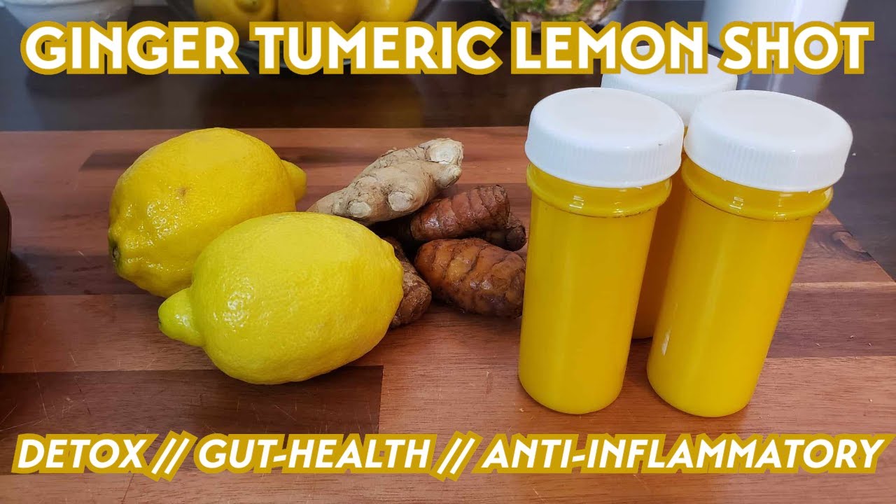 Ginger Tumeric Shot//Start your day with this rich ginger shot to Boost ...